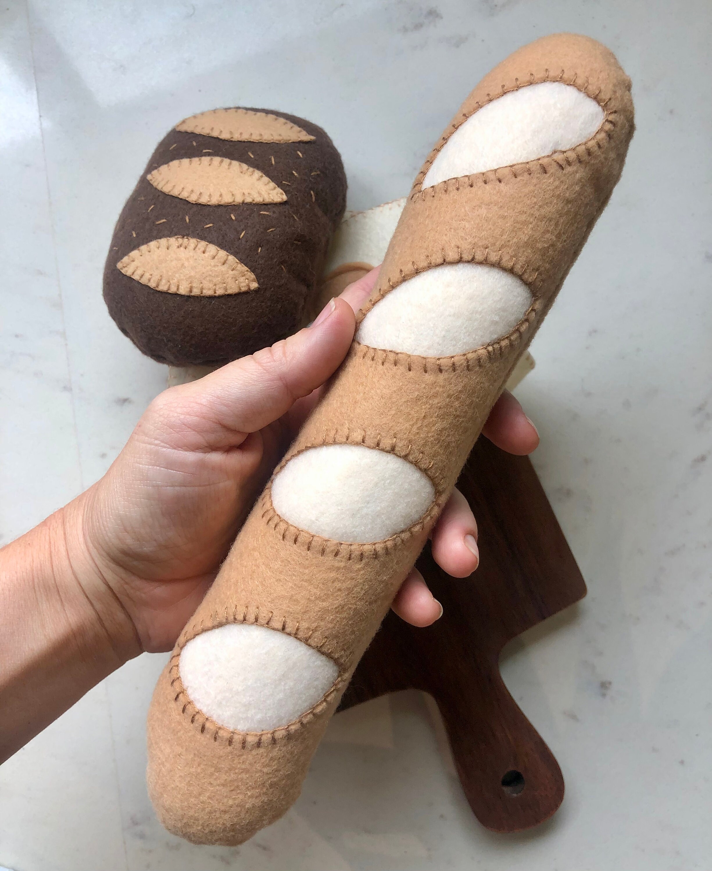 Pretend Play Felt Bread French Baguette Tortilla Bakery Toy Food Set - Etsy