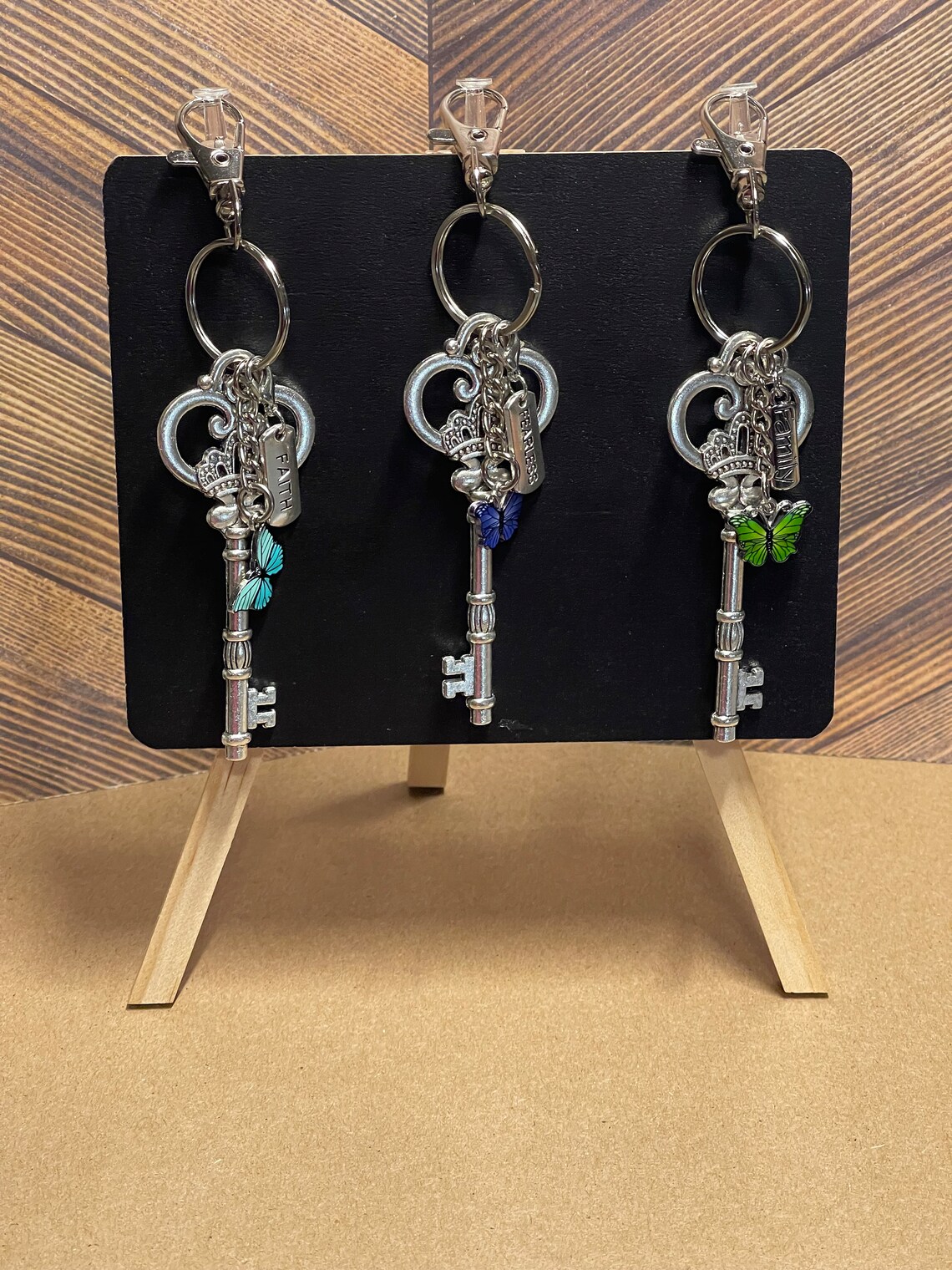 Girl Scouts Bridging to Cadette Silver Key Keychain With Butterfly ...