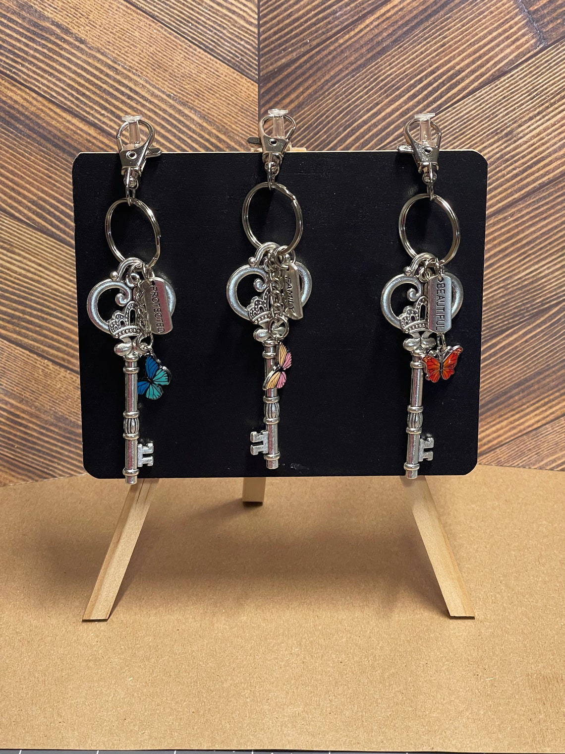 Girl Scouts Bridging to Cadette Silver Key Keychain With Butterfly ...