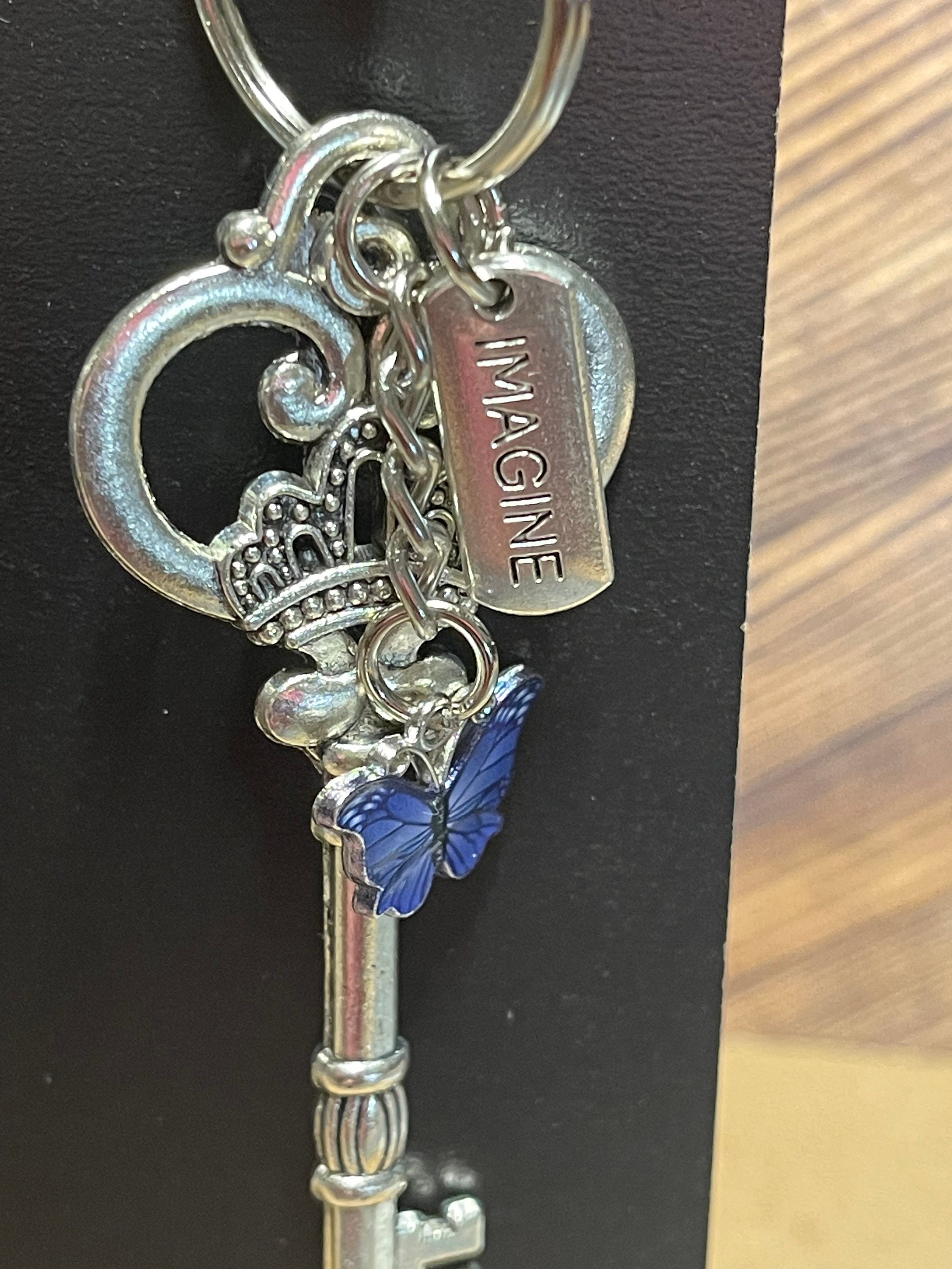 Girl Scouts Bridging to Cadette Silver Key Keychain With Butterfly ...