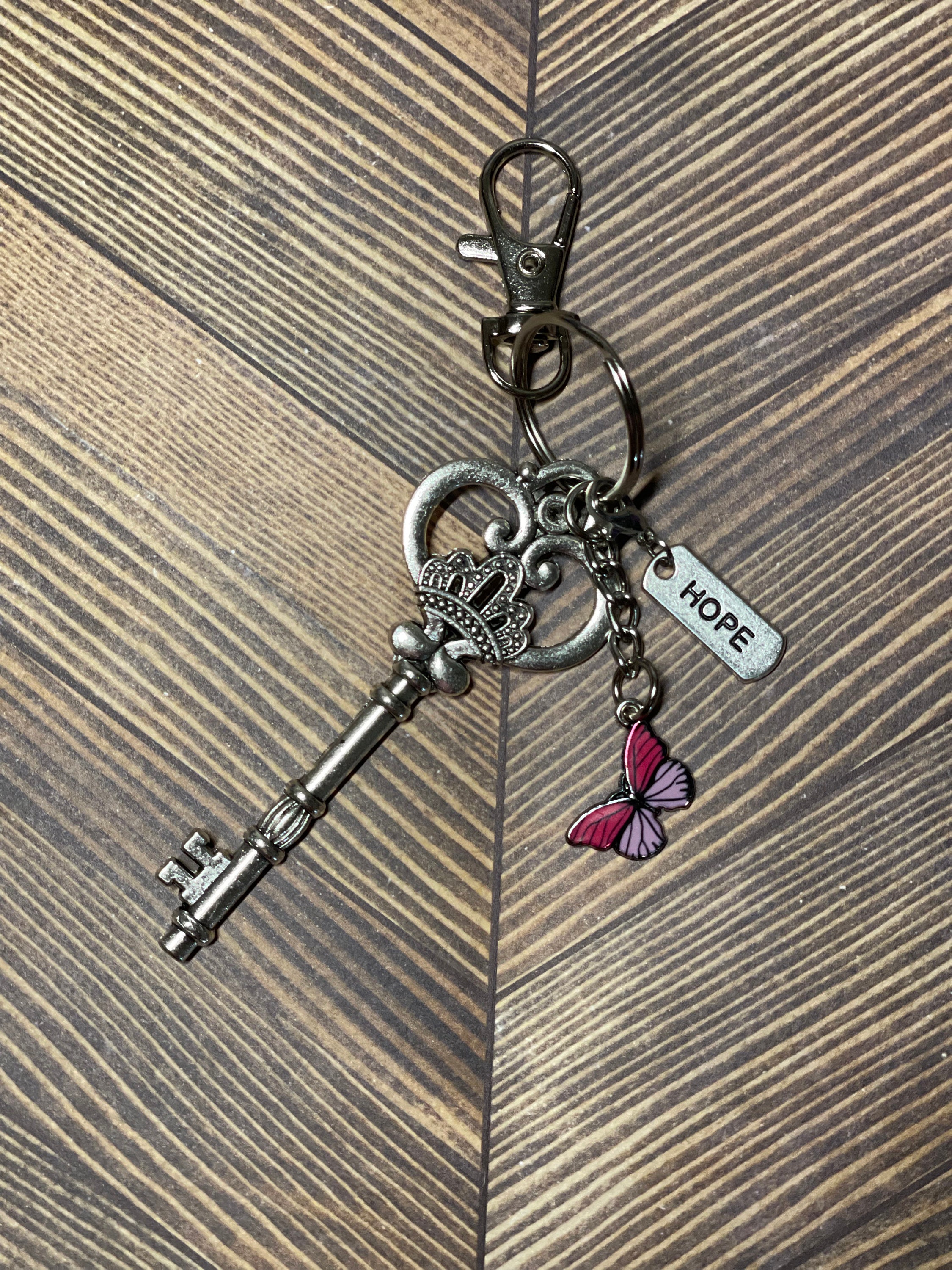 Girl Scouts Bridging to Cadette Silver Key Keychain With Butterfly ...