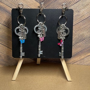 Girl Scouts Bridging to Cadette Silver Key Keychain With Butterfly ...