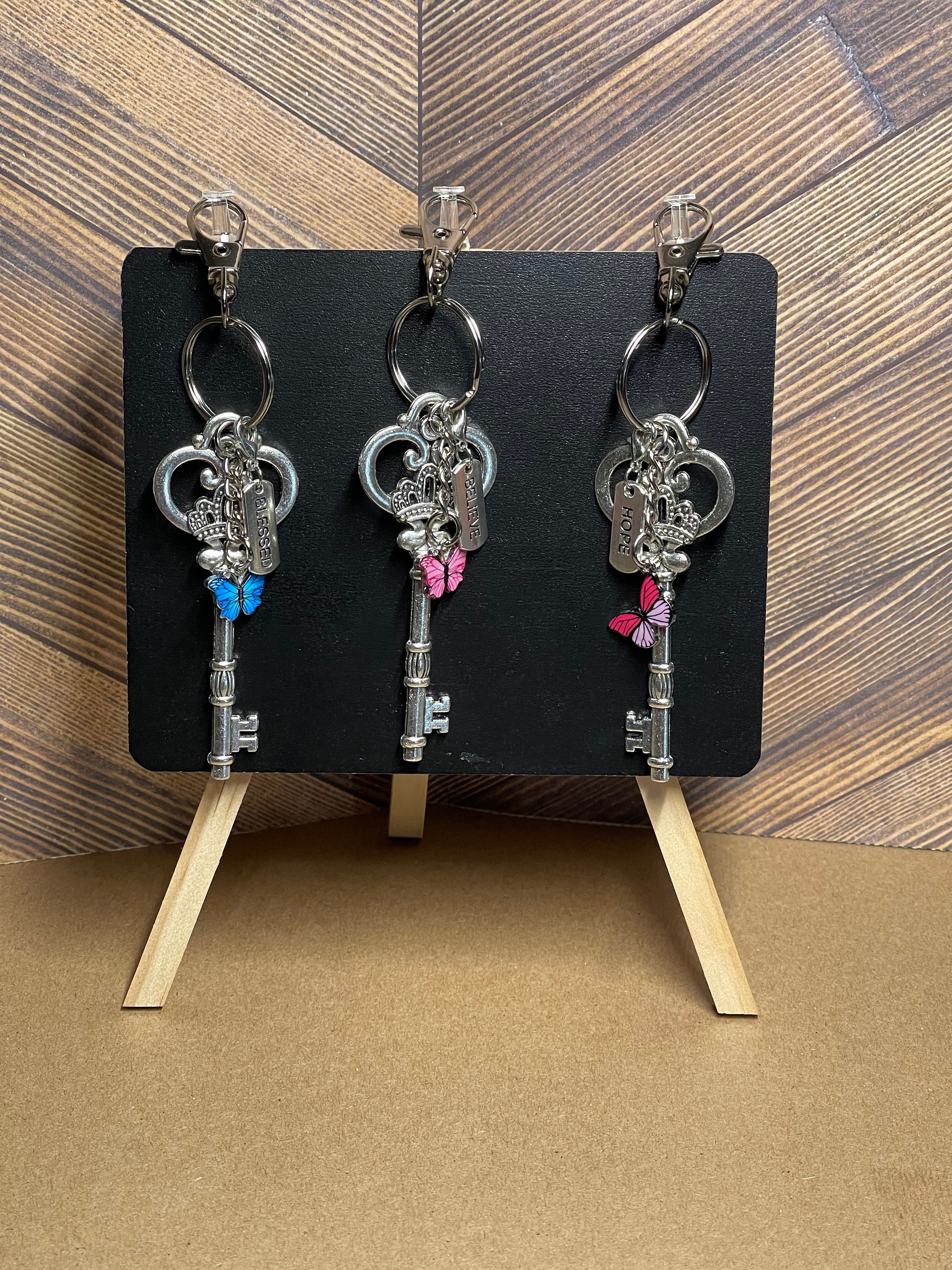 Girl Scouts Bridging to Cadette Silver Key Keychain With Butterfly ...