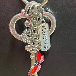 Girl Scouts Bridging to Cadette Silver Key Keychain With Butterfly ...