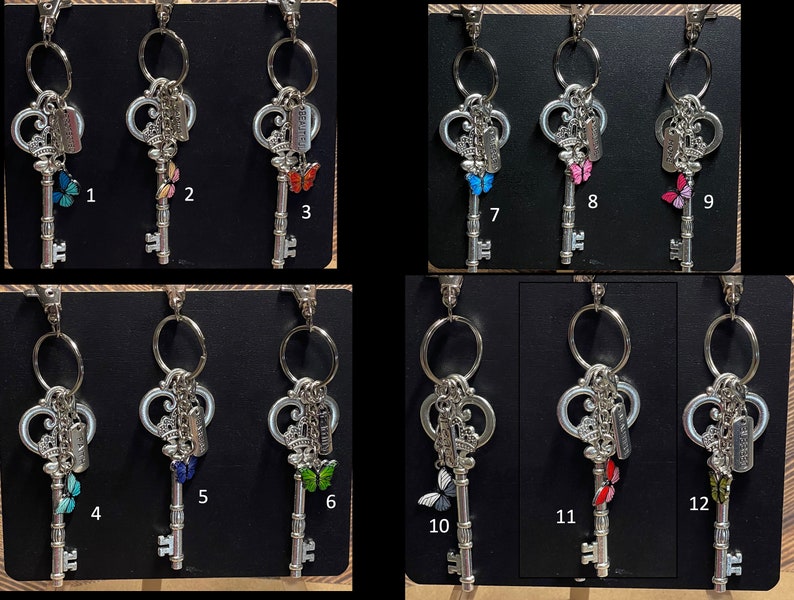 Girl Scouts Bridging to Cadette Silver Key Keychain With Butterfly ...