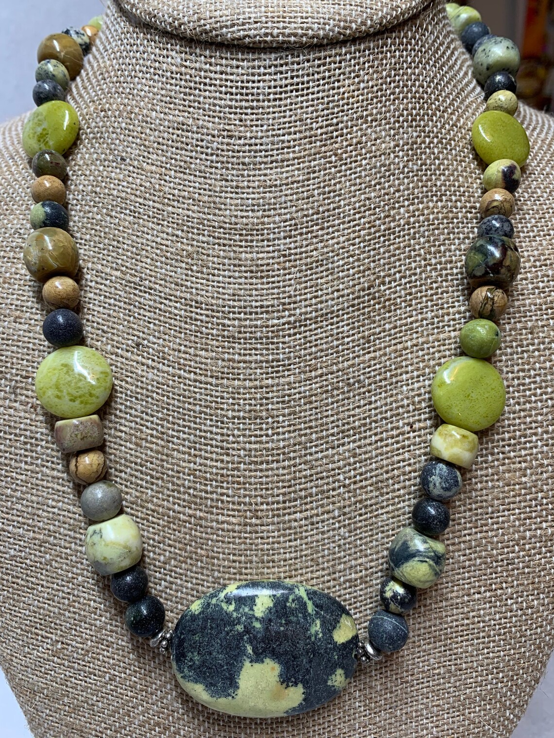 Marble Stone Necklace - Etsy