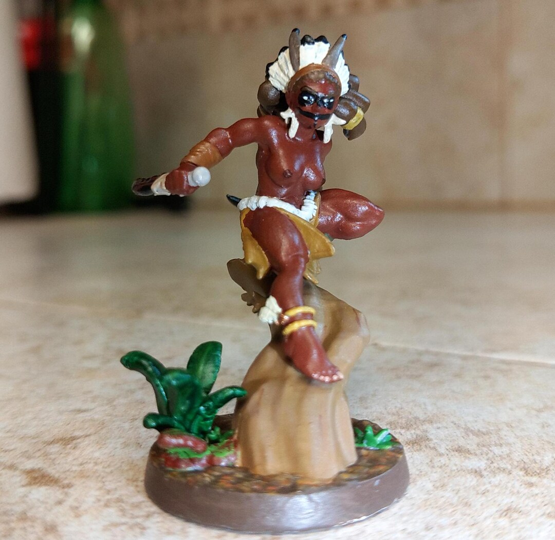 Kala the Headhunter Amazon Barbarian Warrior Handpainted Nsfw Pinup Miniature for Tabletop ...