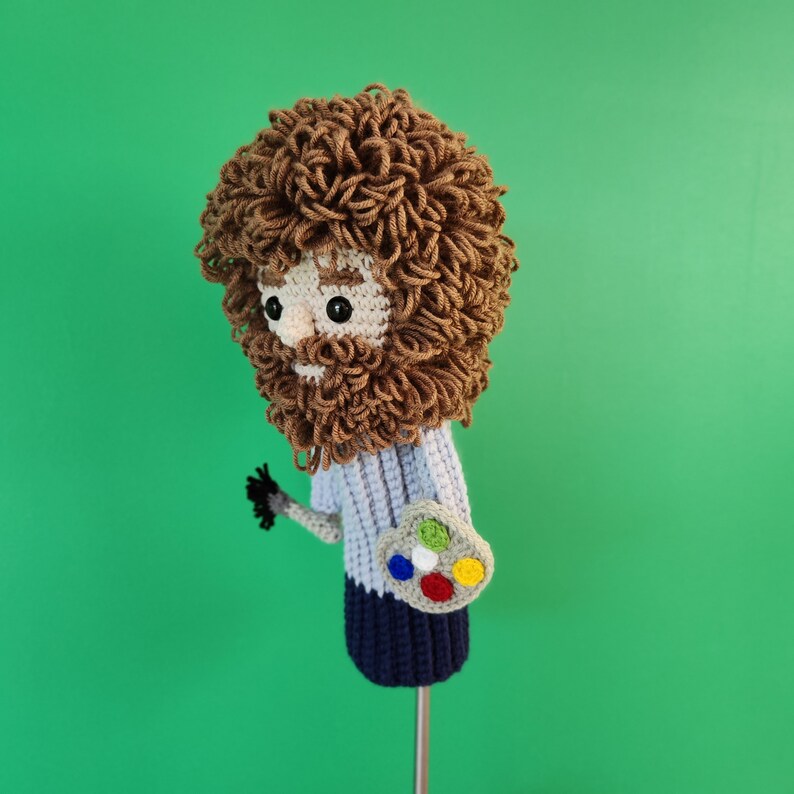 Crochet Bob Ross Golf Club driver Head Cover 100% - Etsy