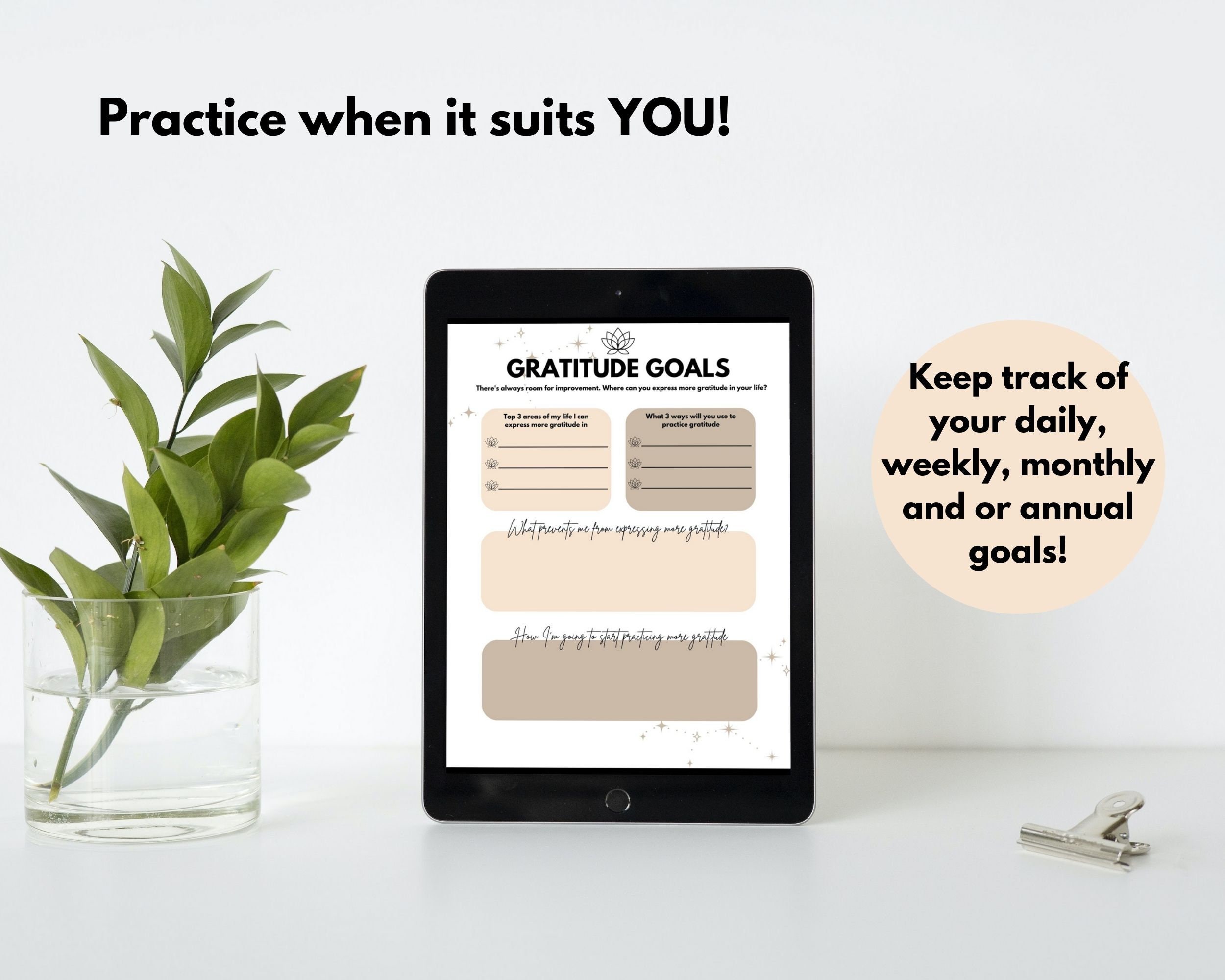 Gratitude Journal Printable | Mindfulness Log | Gratitude Template ...