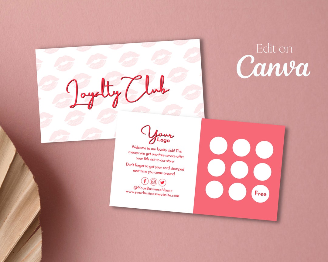 Editable Loyalty Card, Loyalty Rewards Card, Loyalty Business Card ...