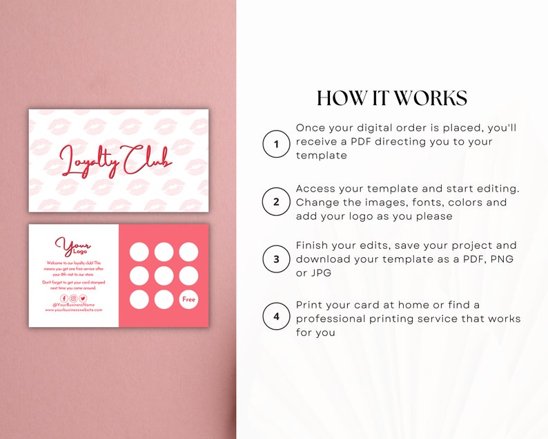 Editable Loyalty Card, Loyalty Rewards Card, Loyalty Business Card ...