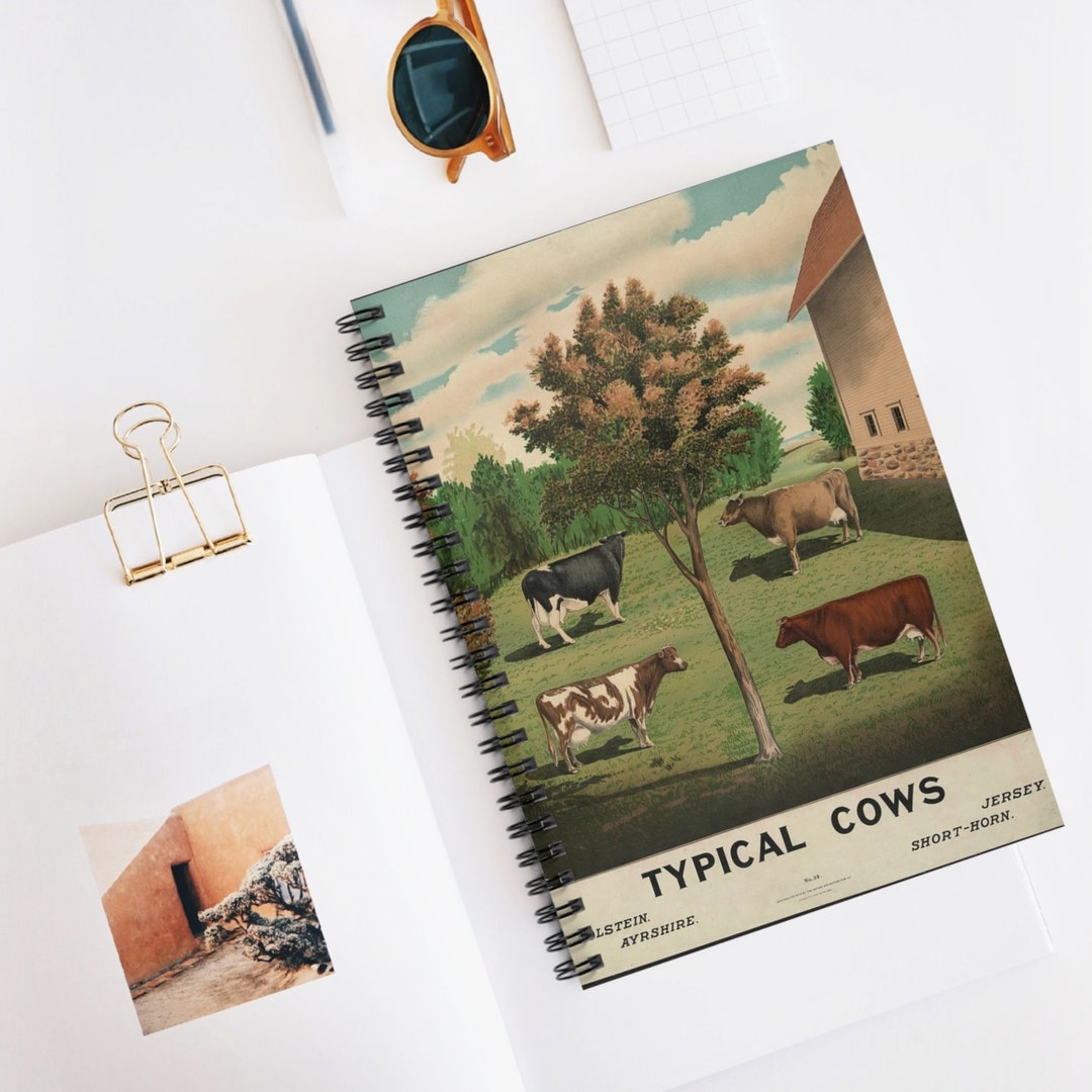 Cow Notebook Vintage Typical Cows Notebook Vintage Notebook Spiral ...