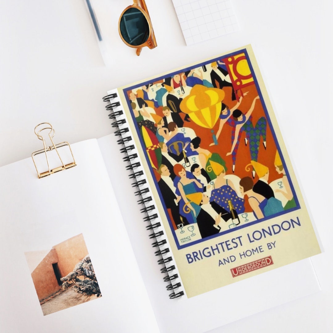 London Underground Notebook England Spiral Notebook Vintage Notebook ...