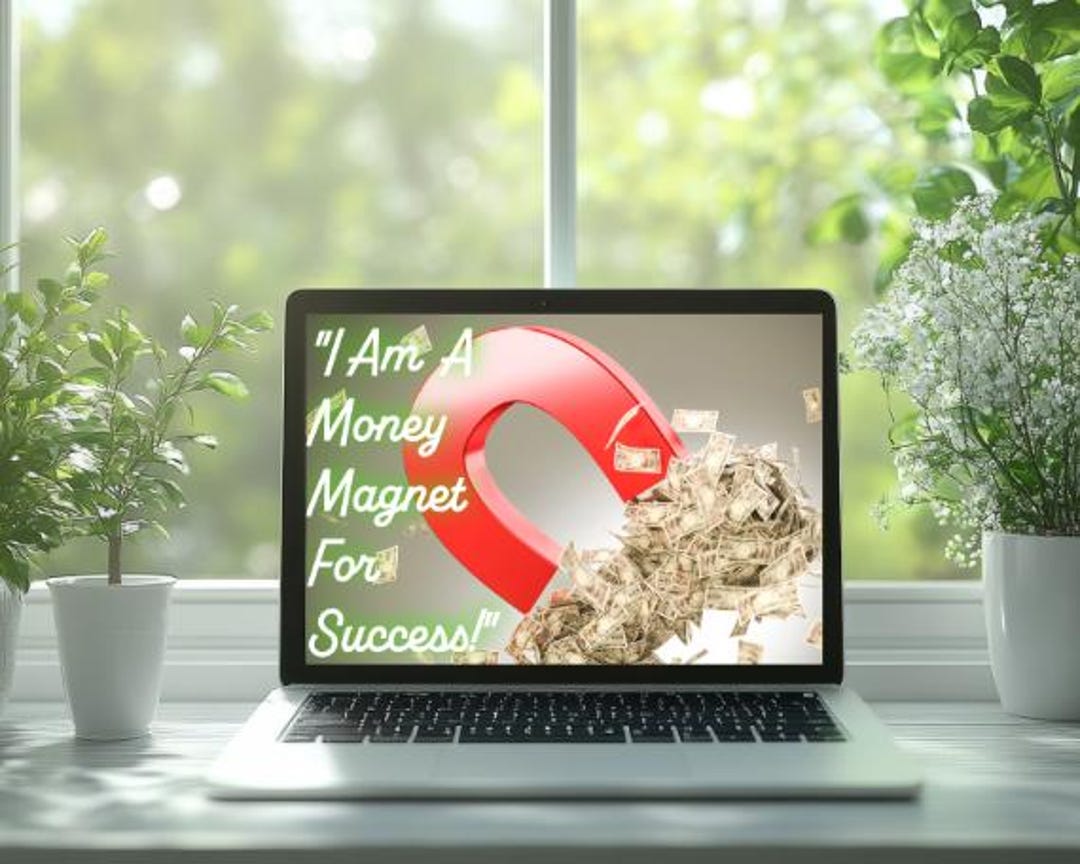Money Magnet Digital Wallpaper. Daily Affirmations. Widescreen 16:9 ...