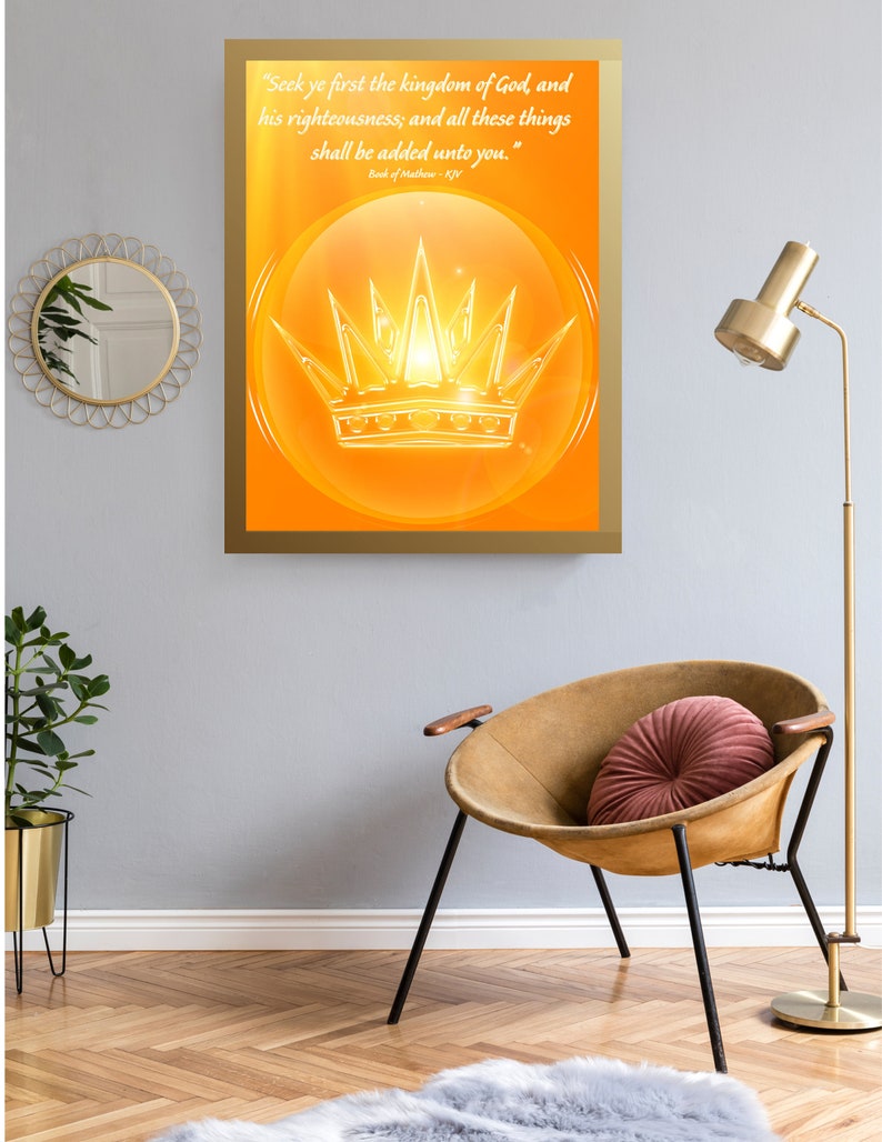 Regal Crown: Bible Verse Poster. Printable Wall Art Décor. Digital ...