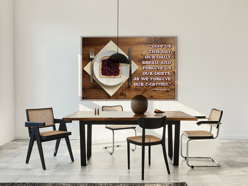 The Lord's Prayer element 2 Bible Verse Poster Printable Wall Art ...