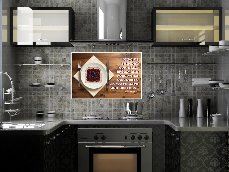 The Lord's Prayer element 2 Bible Verse Poster Printable Wall Art ...