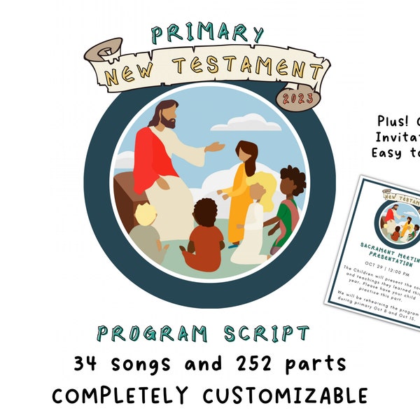 Lds Primary Sacrament Program 2023 - Etsy