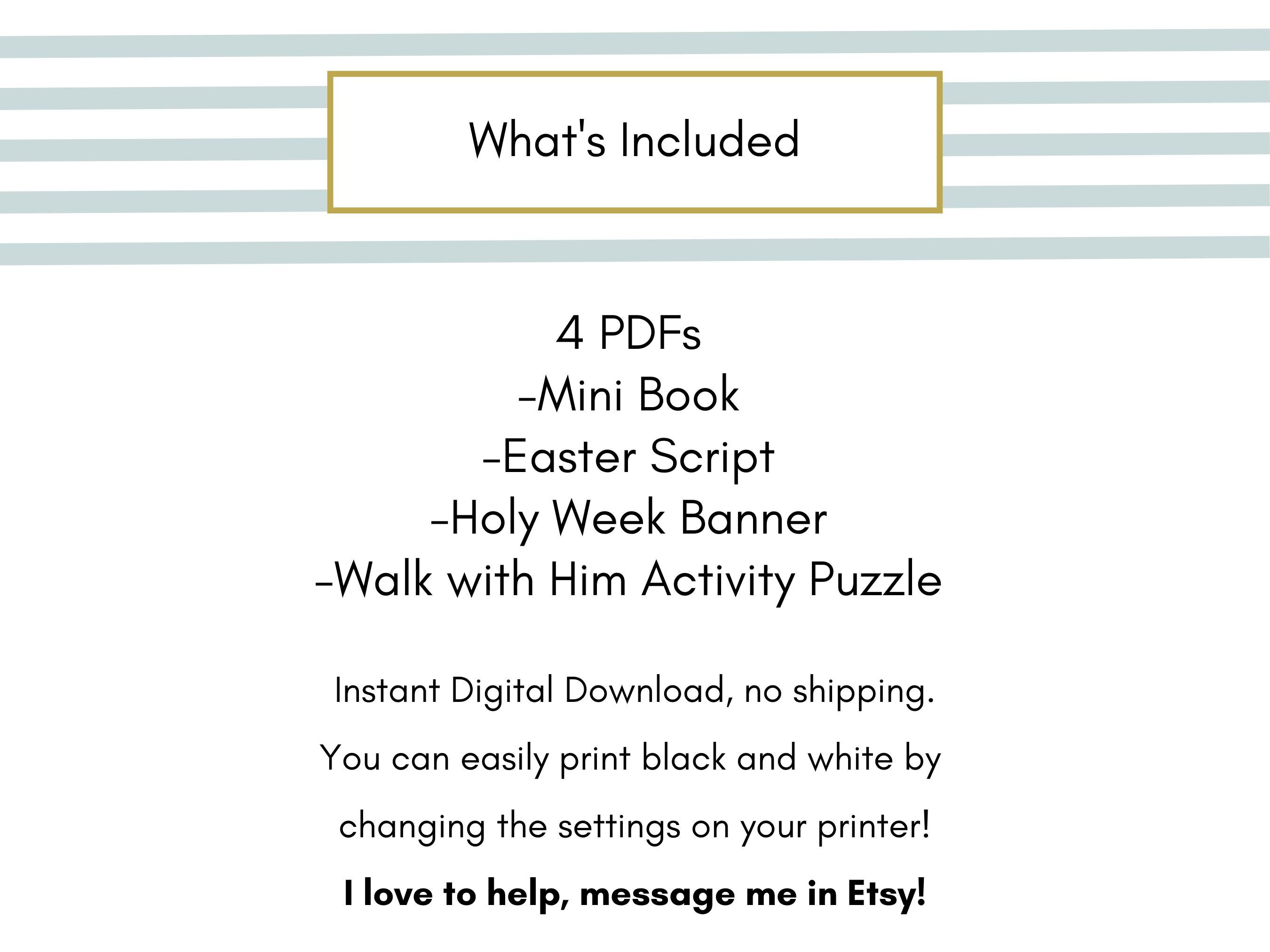 LDS Easter Script Printable | Holy Week Mini Book | Holy Week Banner ...