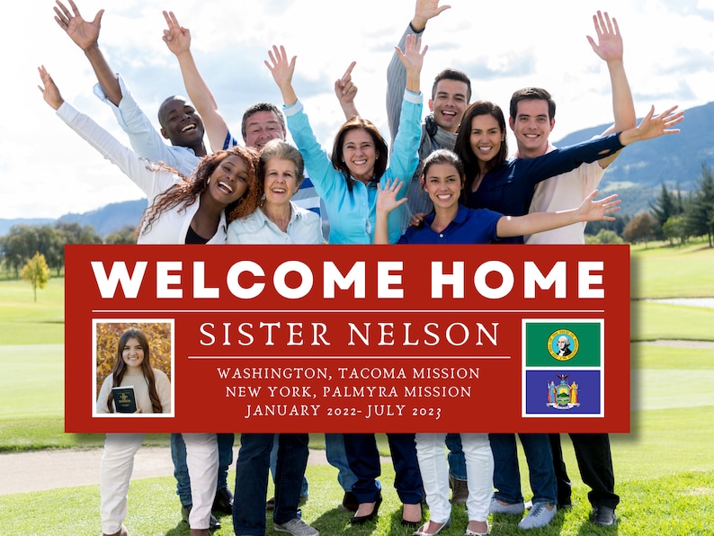 Missionary Welcome Home Banner Missionary Banner - Etsy