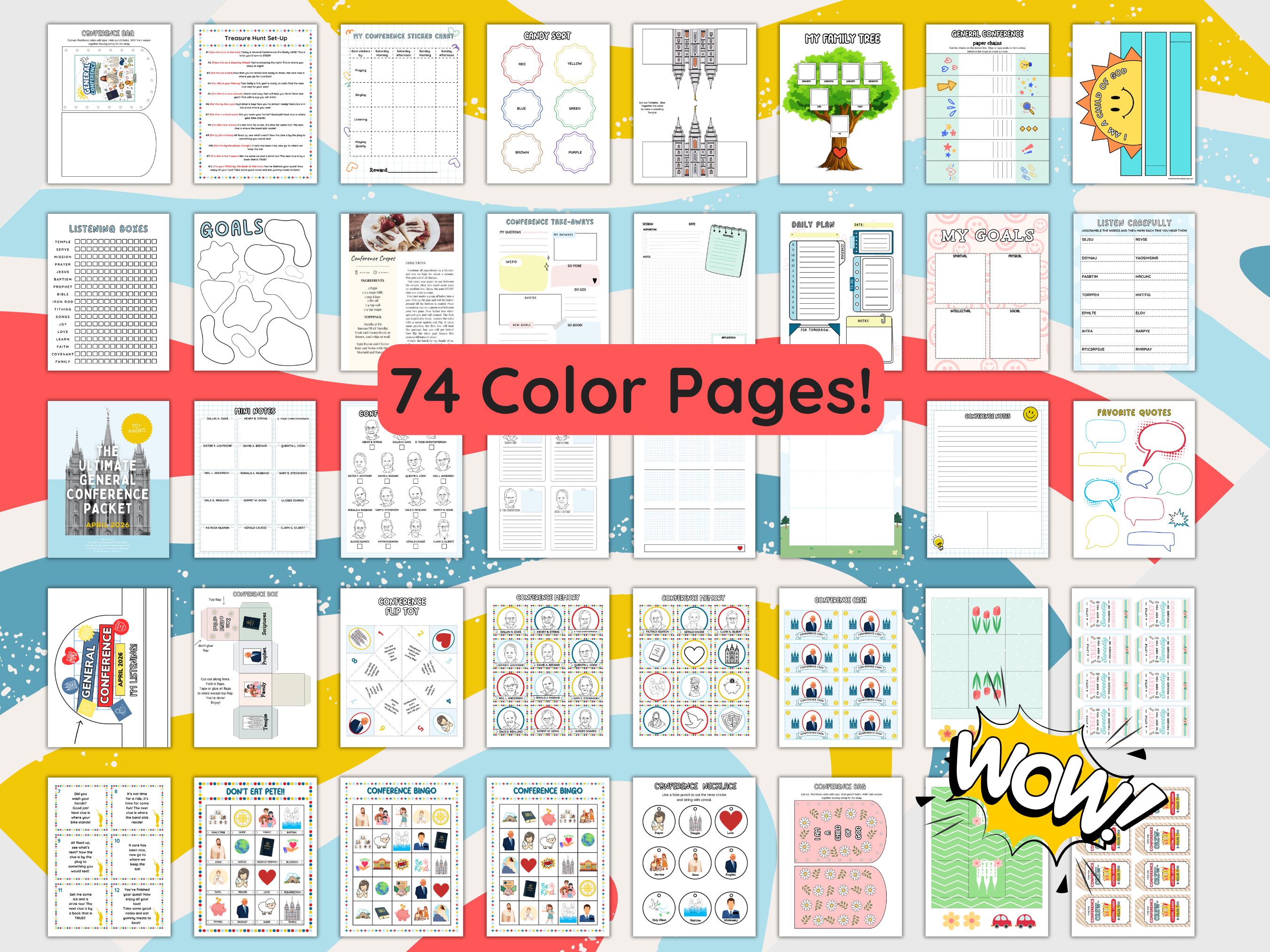 The Ultimate LDS General Conference Packet April 2026: Kids Activities ...