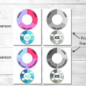 Rotating Family Chore Chart: Editable Canva Template (digital Download ...