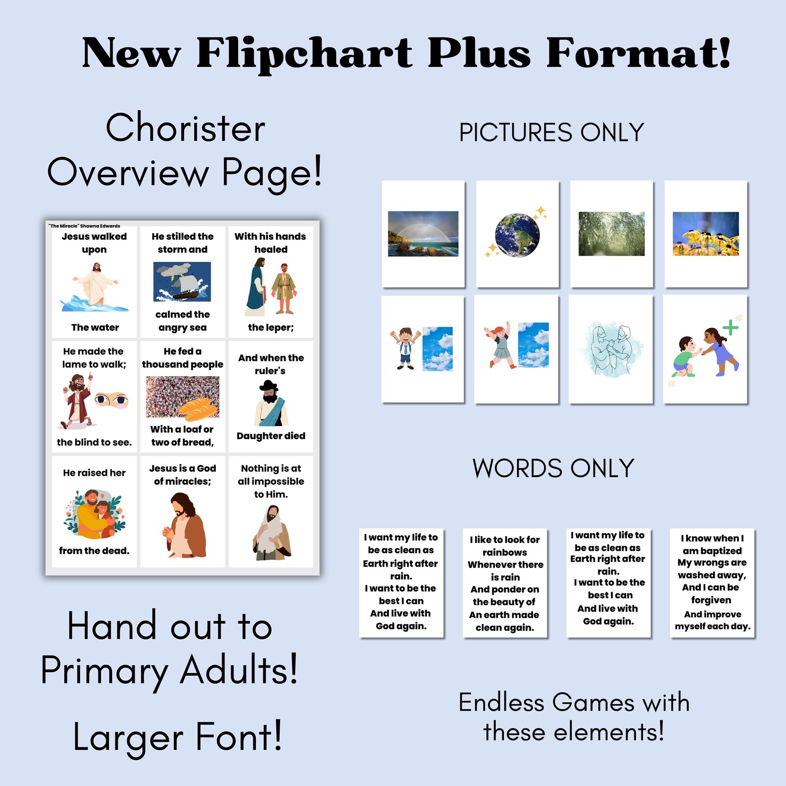 I Lived in Heaven LDS Singing Time Flip Chart: Primary Music (digital ...