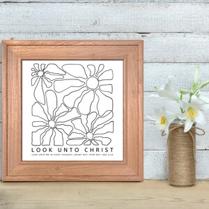 Look Unto Christ Line Art: LDS Coloring Pages (digital Download) - Etsy