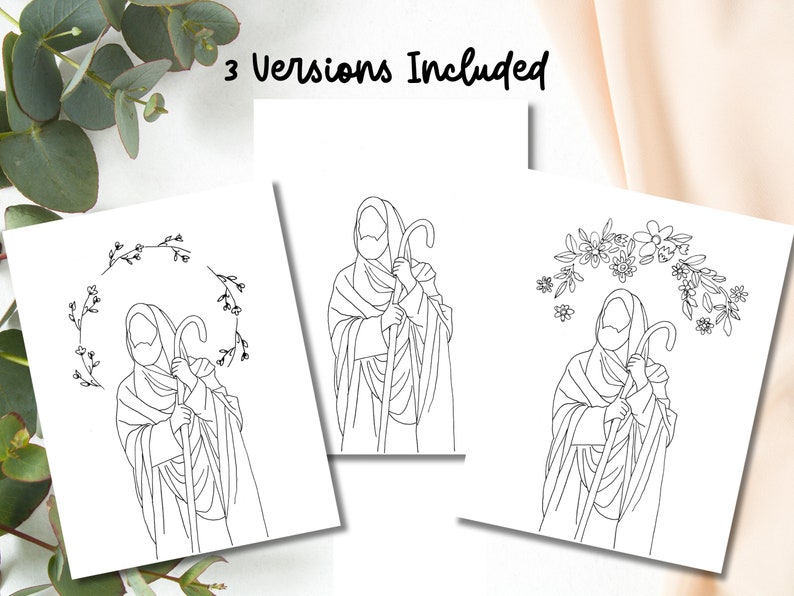 Good Shepherd Line Art Relief Society Activity Young - Etsy