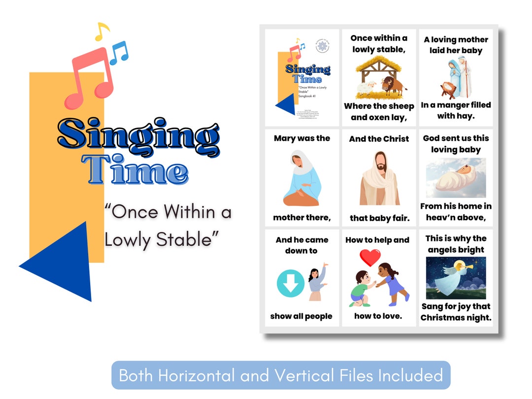 Once Within a Lowly Stable: LDS Primary Singing Time Flip Chart ...