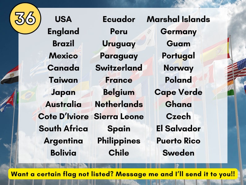 Mission Call Opening Pennant Banner: World Flags Decor (digital ...