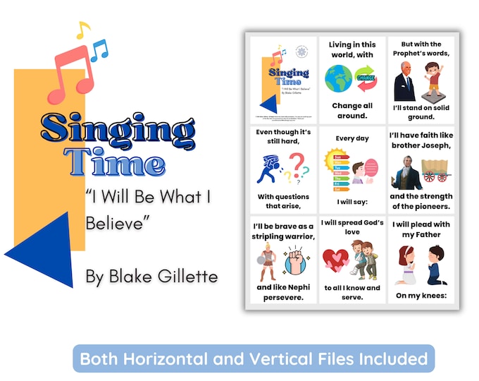 I Will Be What I Believe Primary Singing Time the Church of Jesus ...
