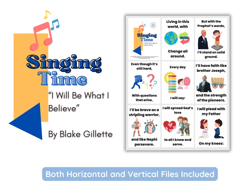 I Will Be What I Believe LDS Primary Flip Chart (digital Download) - Etsy