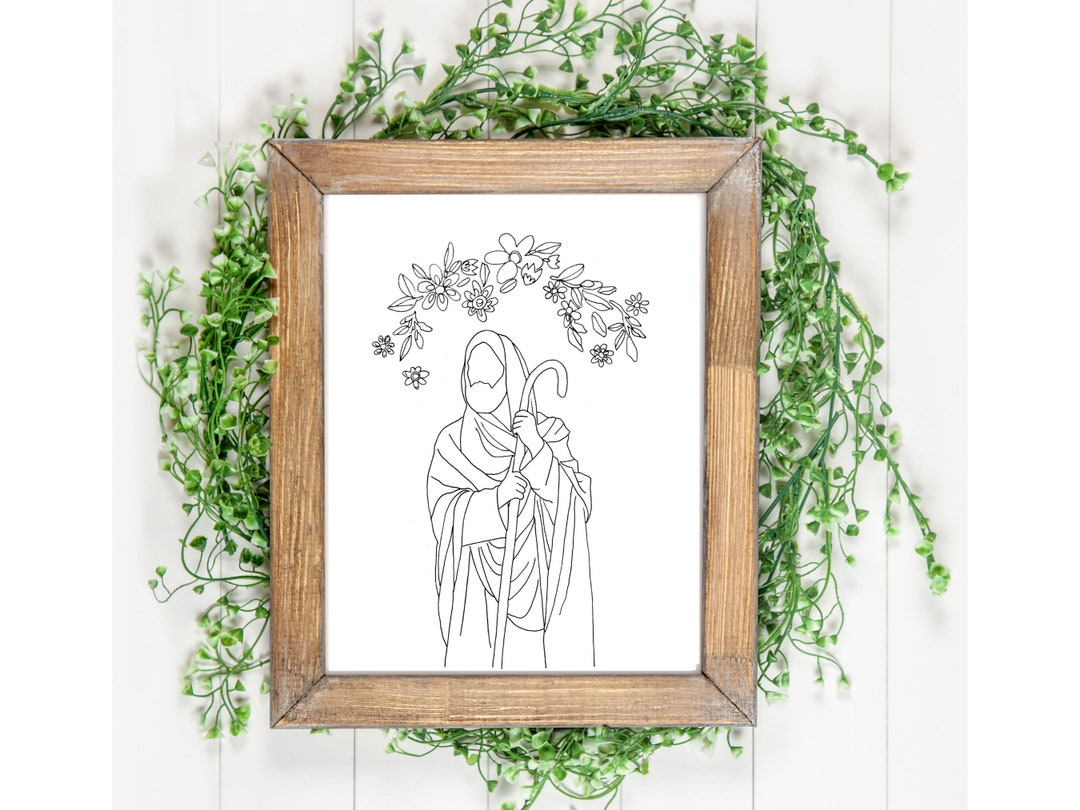 Good Shepherd Line Art | Relief Society Activity | Young Womens ...