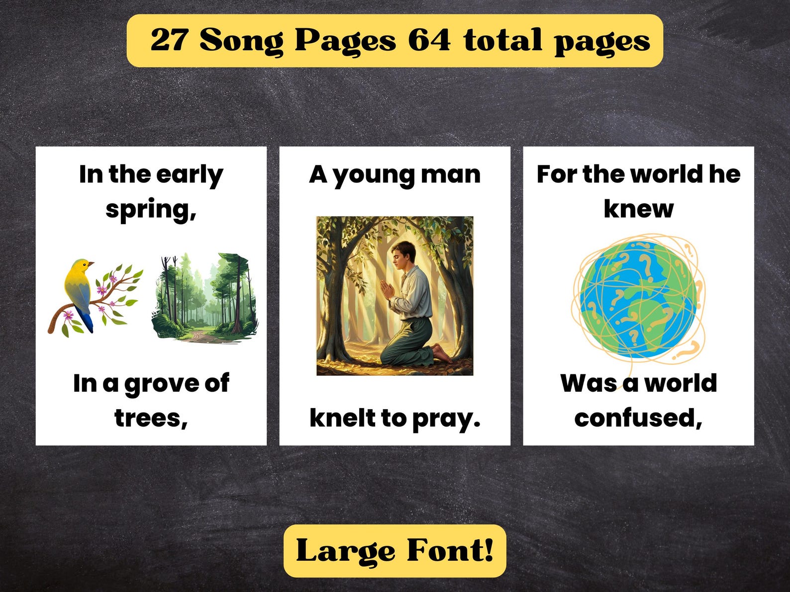 LDS Primary Singing Time Flip Chart: "restored" Song Visuals (digital ...
