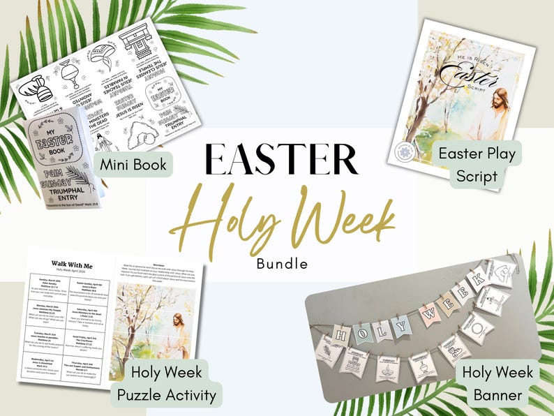LDS Easter Script Printable | Holy Week Mini Book | Holy Week Banner ...