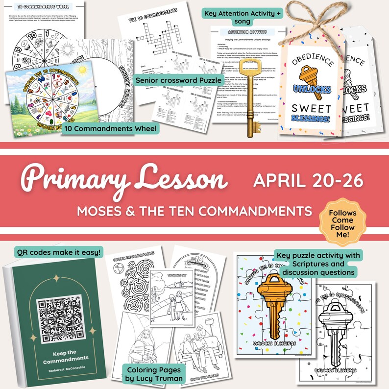 April 20-26 | Primary Lesson Helps | Come Follow Me 2026 | Moses Ten ...