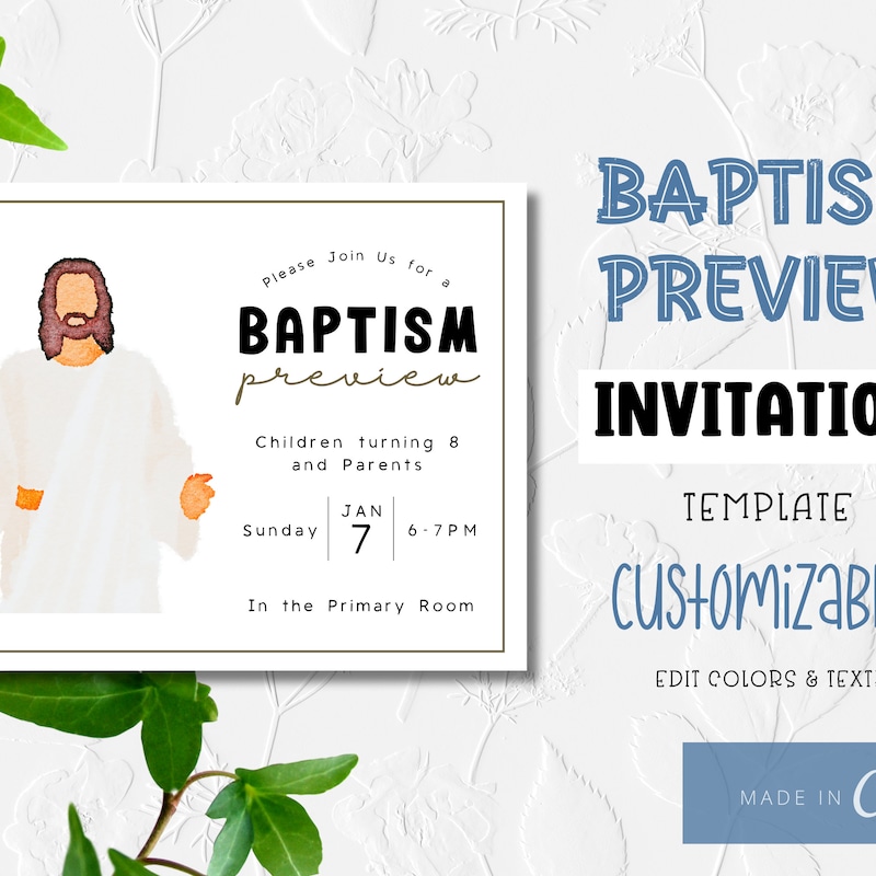 Lds Baptism Poster Design - Etsy