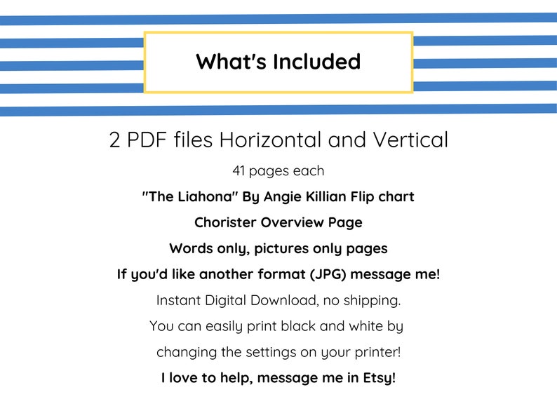 The Liahona - Primary Singing Time Flip Chart (digital Download) - Etsy