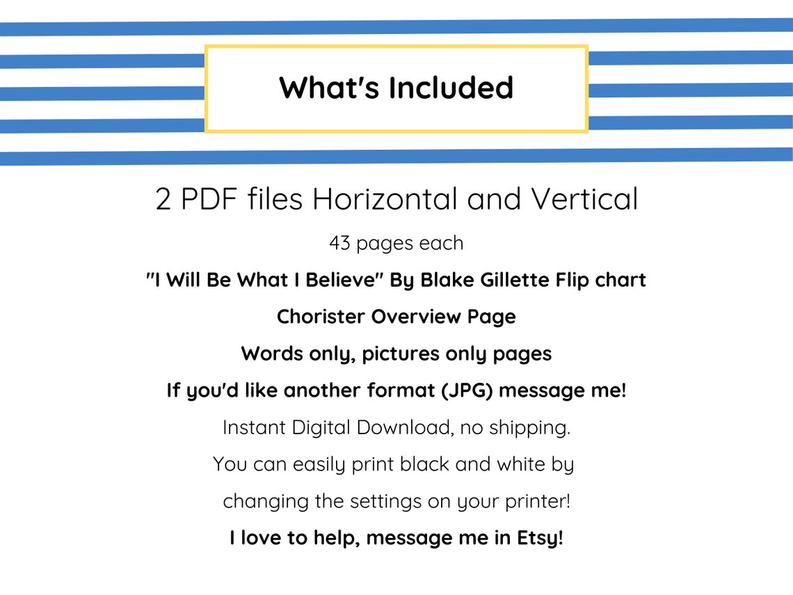 I Will Be What I Believe LDS Primary Flip Chart (digital Download) - Etsy