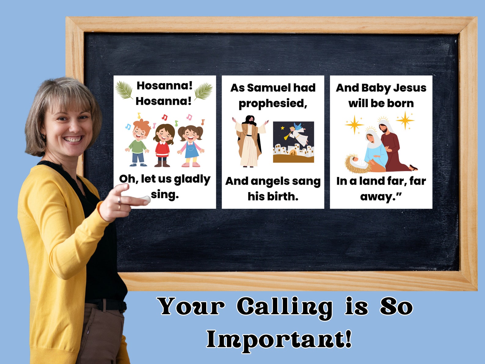 Samuel Tells of Baby Jesus: LDS Singing Time Flip Chart (digital ...