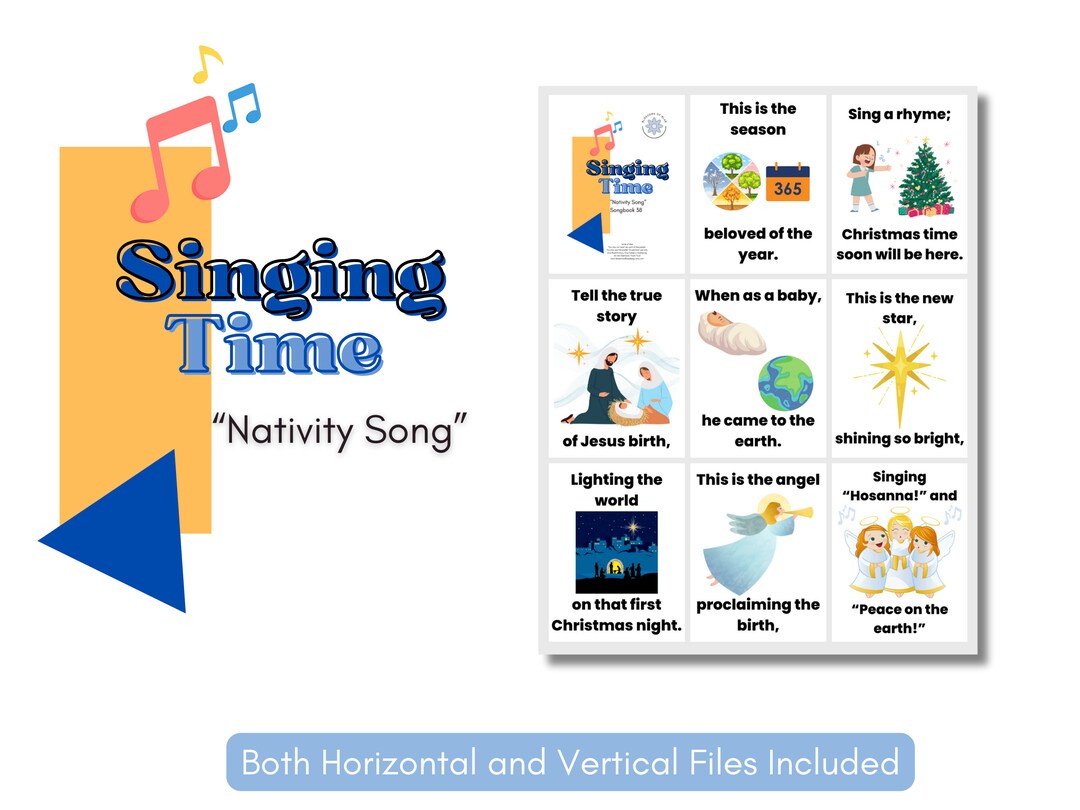 Nativity Song Flip Chart: LDS Primary Singing Time (digital Download ...