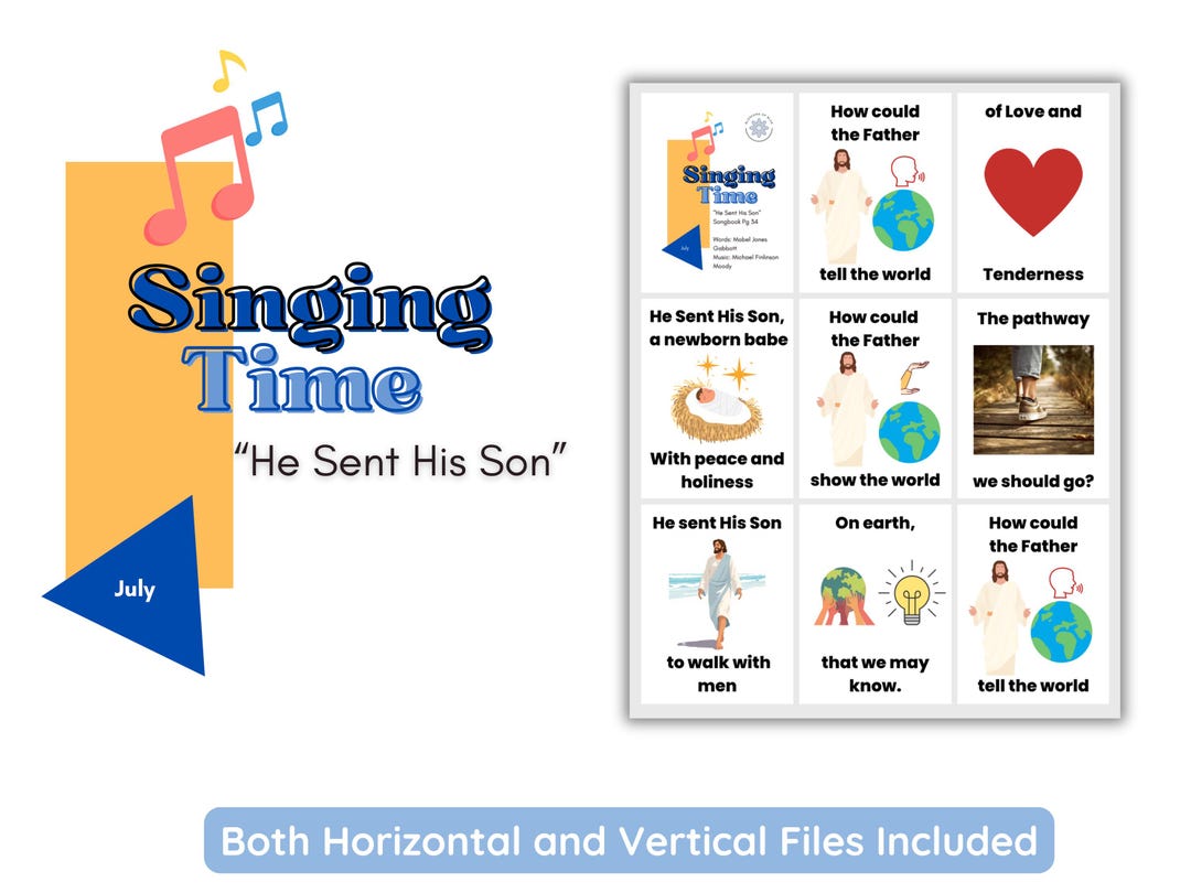 LDS Primary Music Charts: He Sent His Son (digital Download) - Etsy