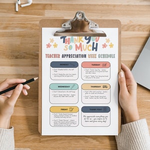 Teacher Thank You Week | Teacher and Staff | Appreciation | Teacher ...