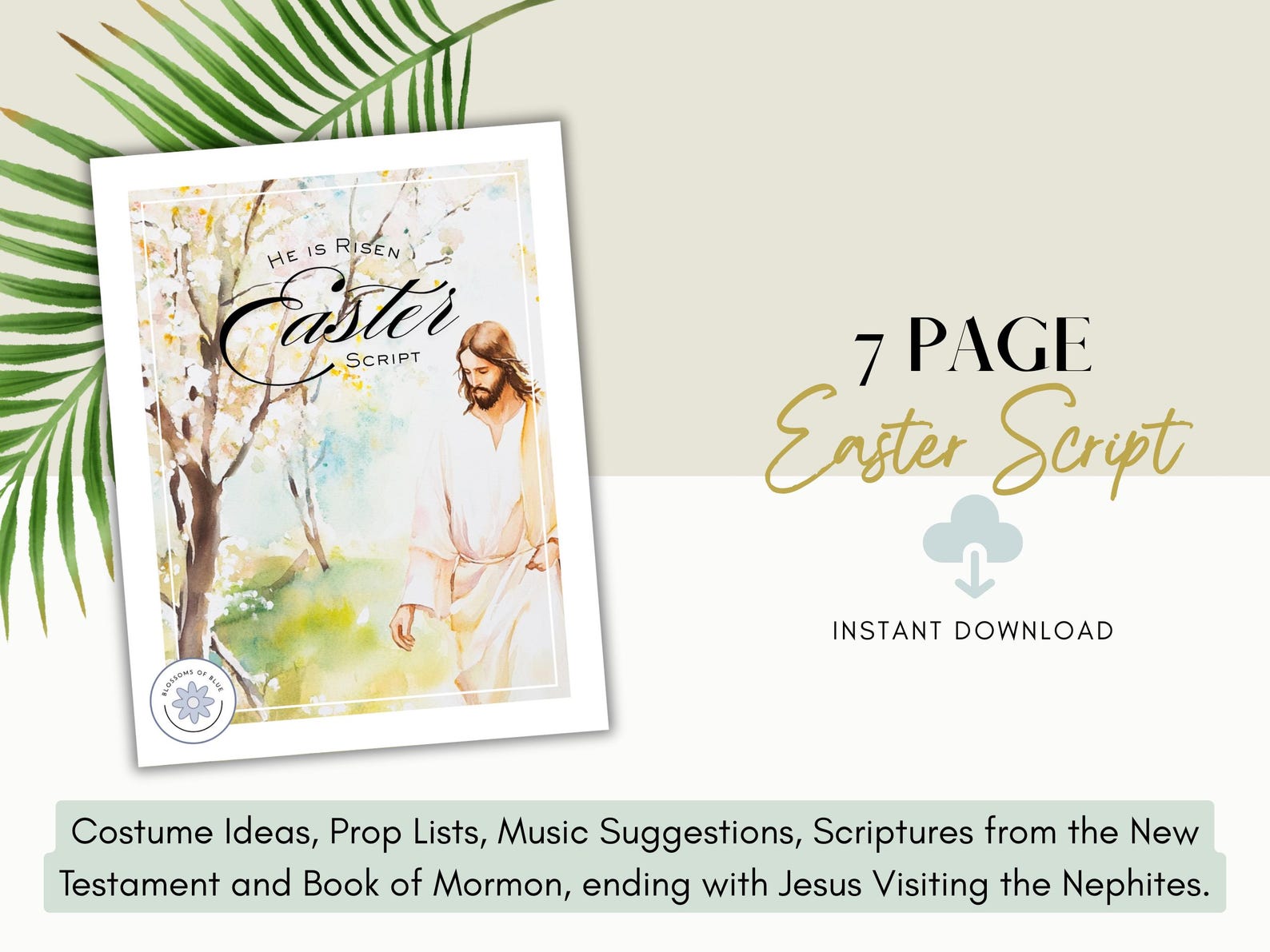 LDS Easter Script Printable | Holy Week Mini Book | Holy Week Banner ...