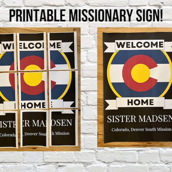 Welcome Home Airport Printable Missionary Signs - Etsy