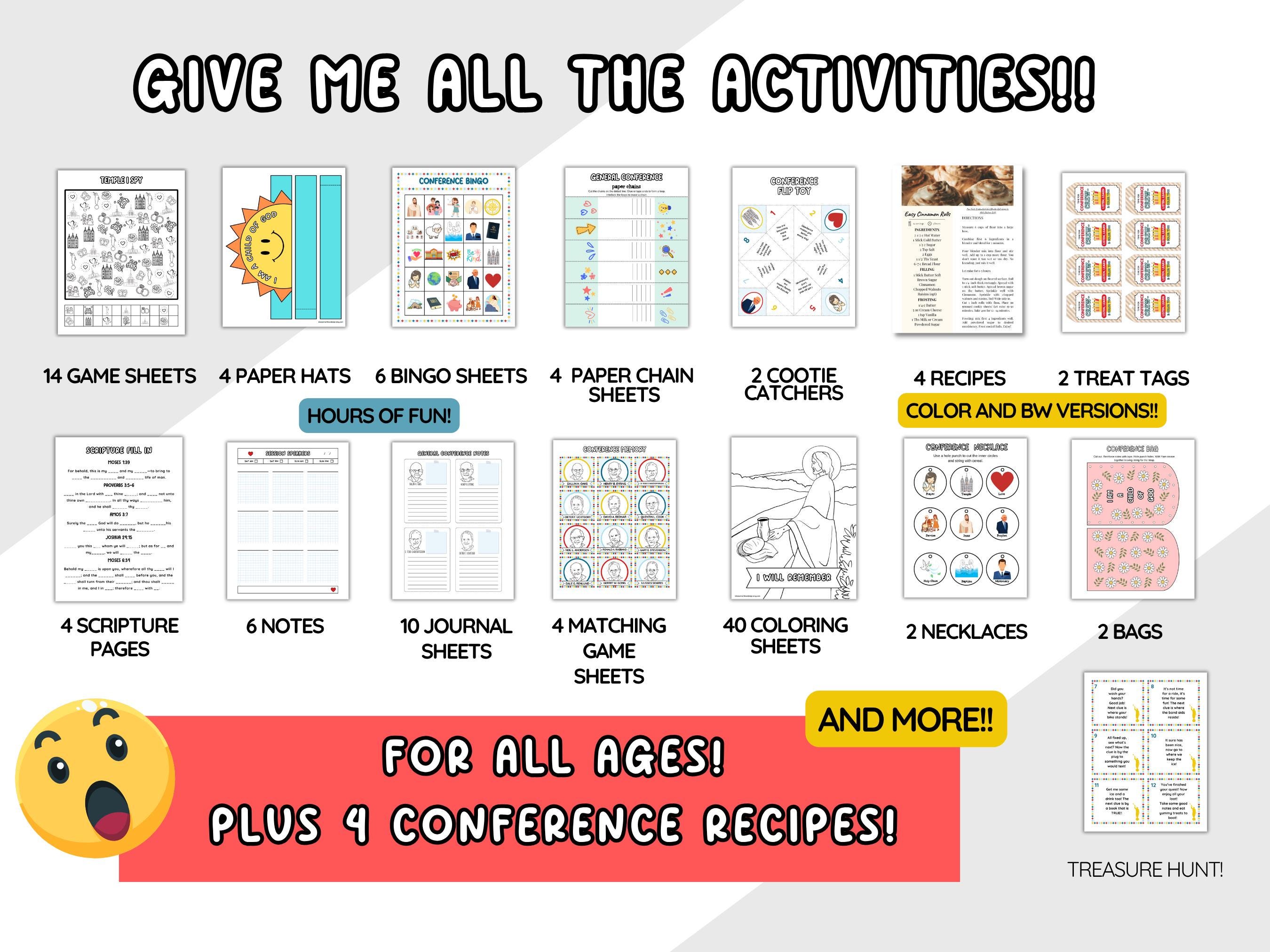 The Ultimate LDS General Conference Packet April 2026: Kids Activities ...