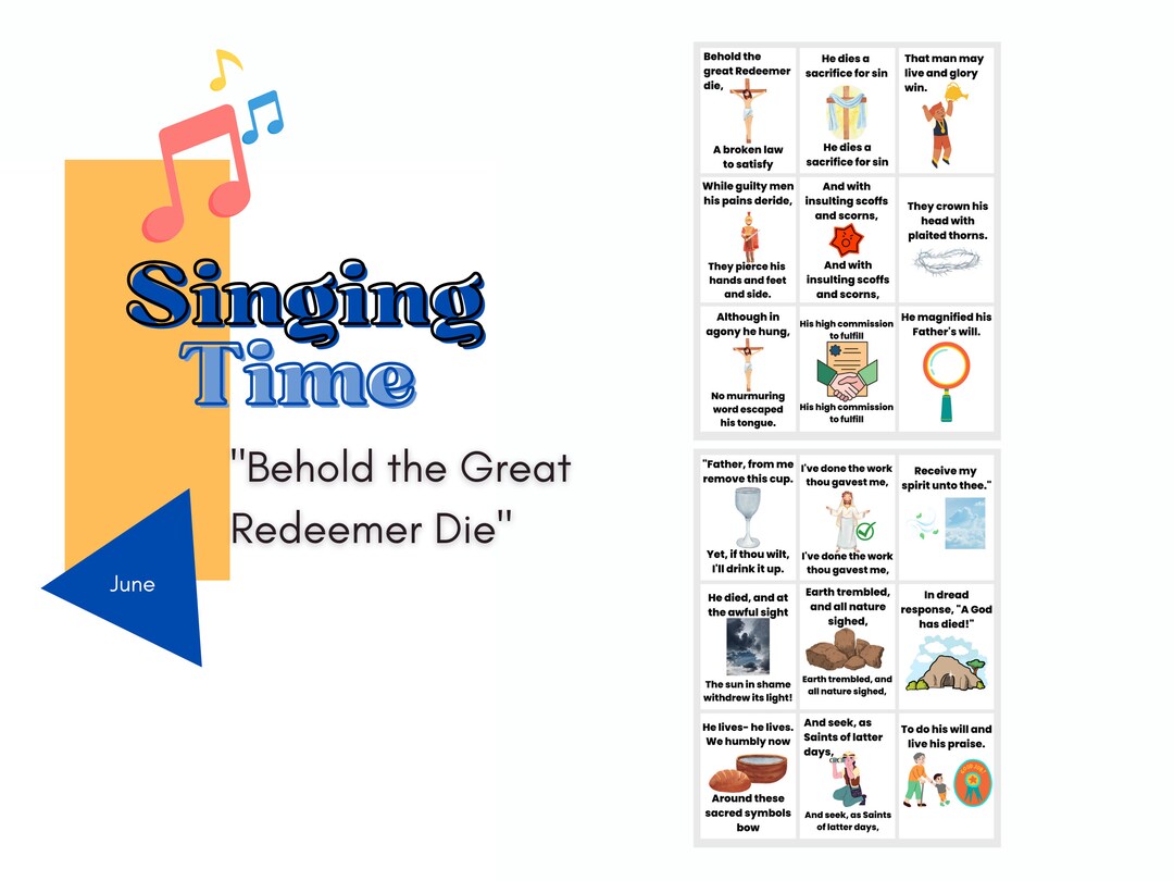 LDS Singing Time | Behold the Great Redeemer Die | Primary Music ...