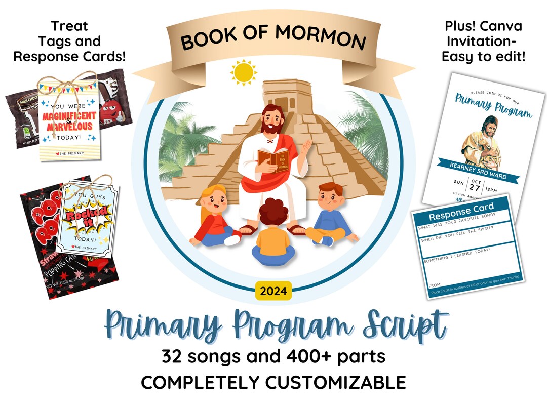 2024 Primary Program Script Sacrament Meeting Presentation Script Come ...