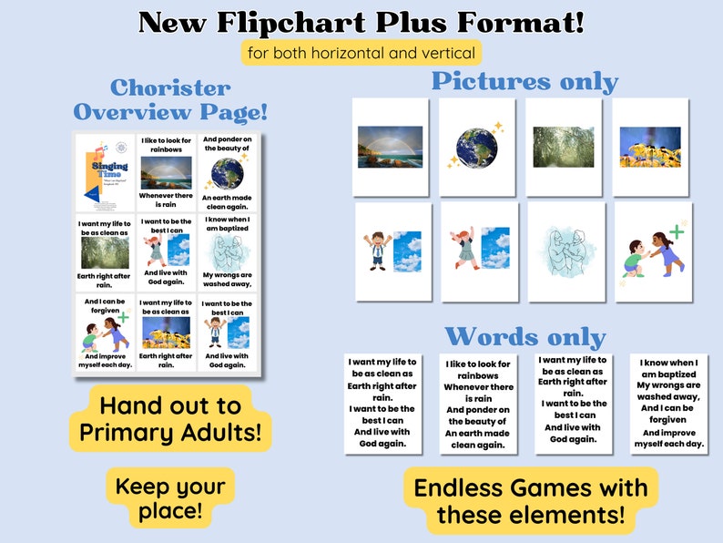 The Liahona - Primary Singing Time Flip Chart (digital Download) - Etsy
